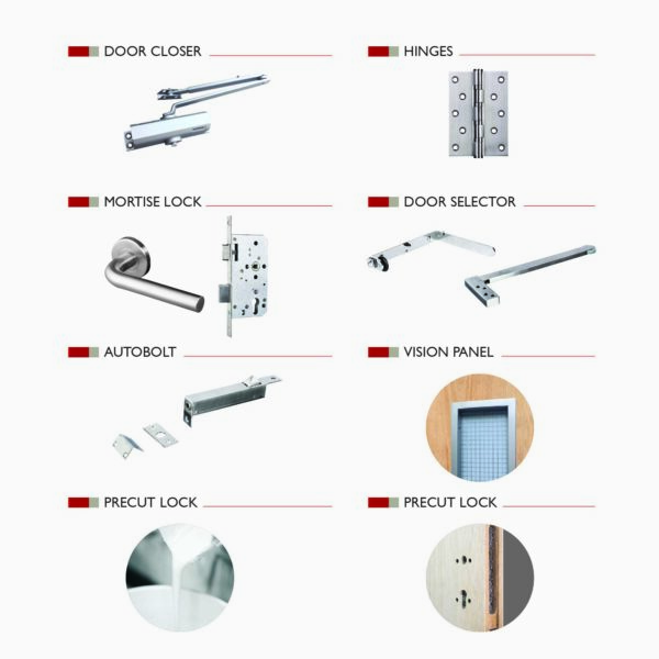 1-Hour Fire Rated Door | Double-Leaf [for Timber Frame] - Octopus Station