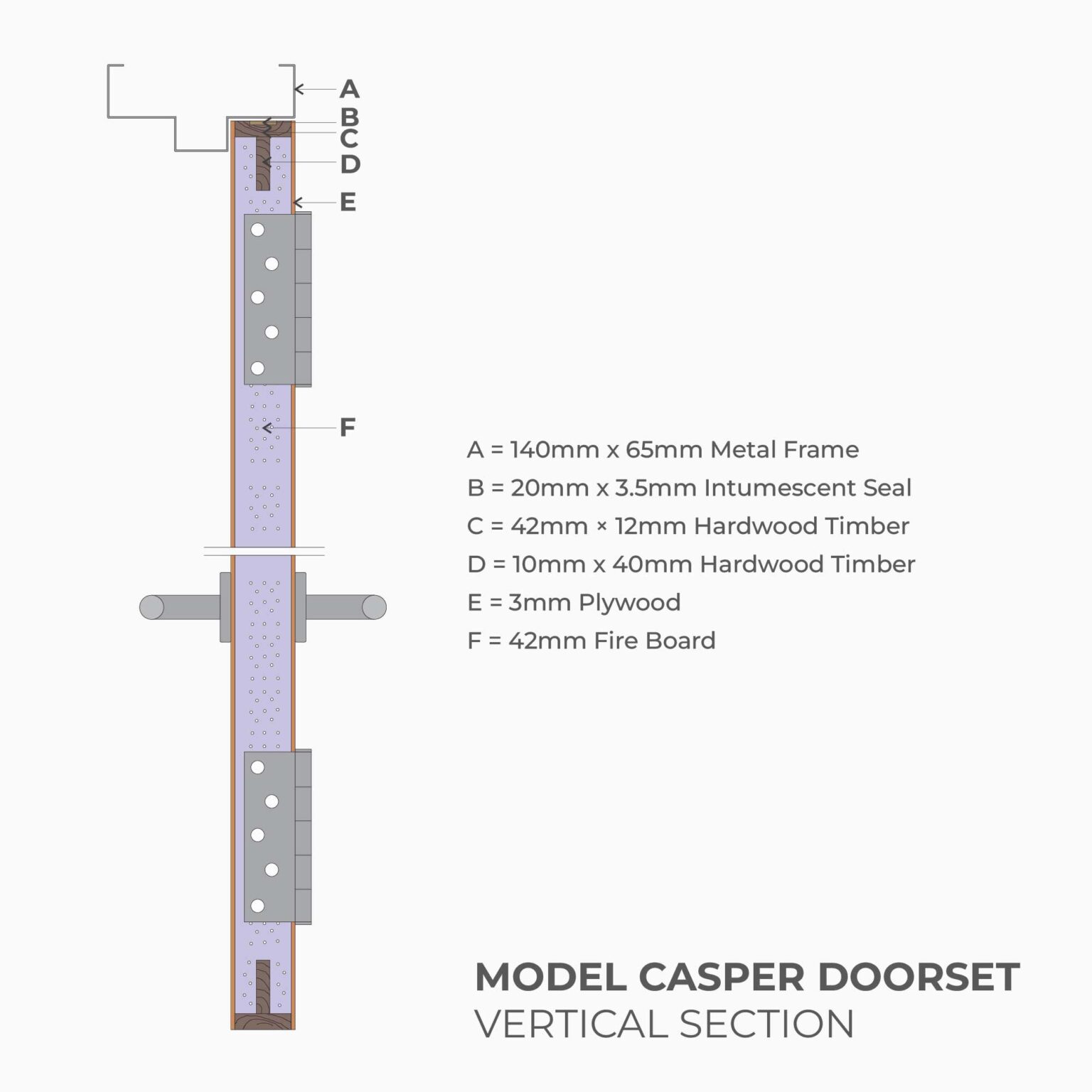 CASPER 1-Hour Fire Rated Door | Single-Leaf [Metal Frame] - Octopus Station